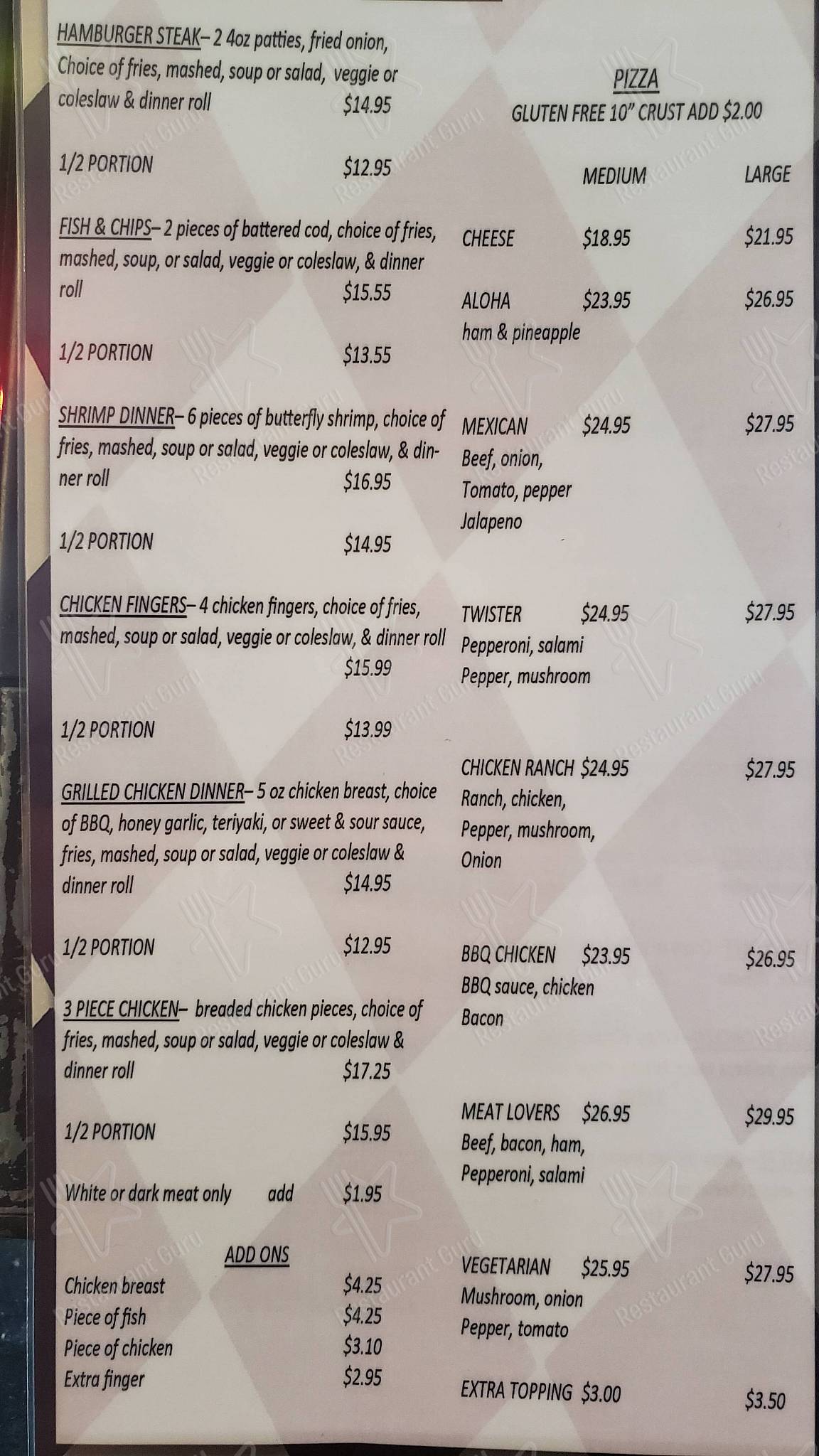 Menu at Twister's Burgers Fries & Malts restaurant, Winkler
