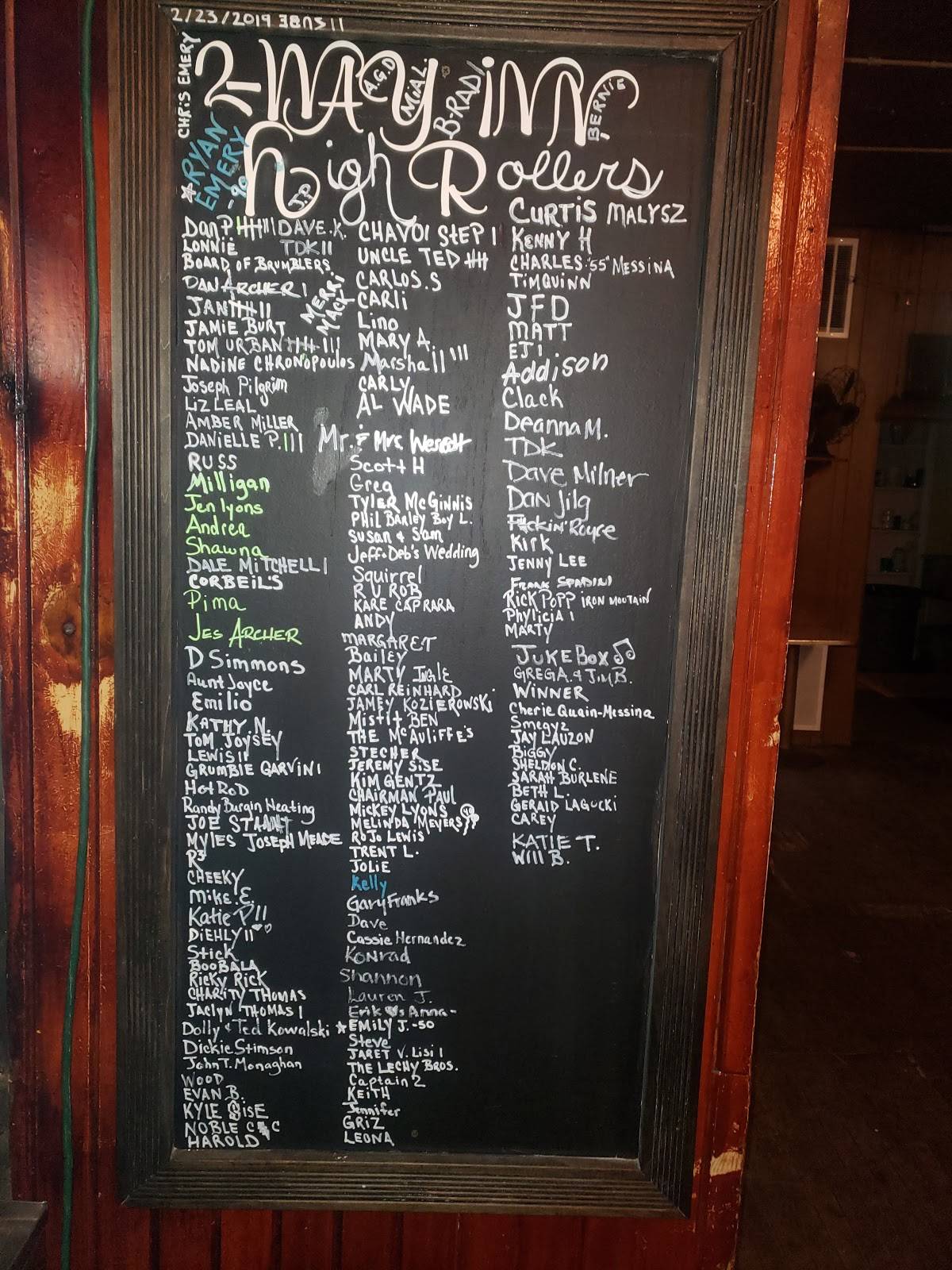 Menu at Two Way Inn pub & bar, Detroit