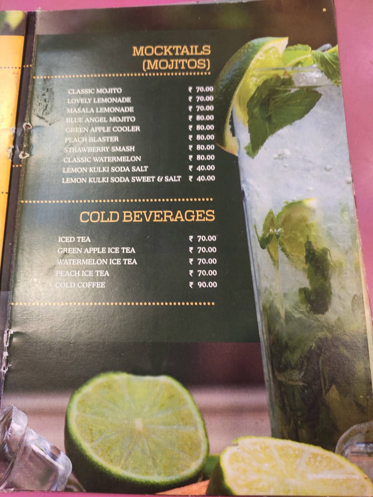 Menu at Raagam's Palate, Udumalpet