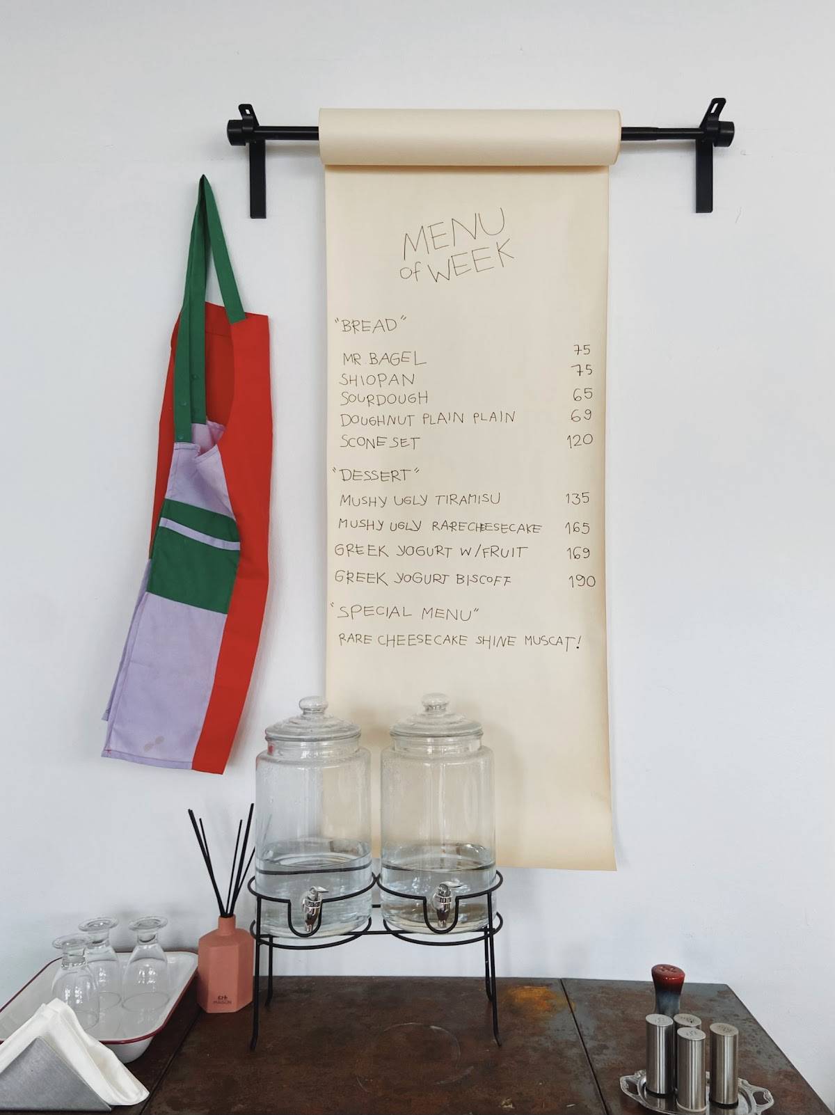 Menu at Ugly Dough, Bangkok