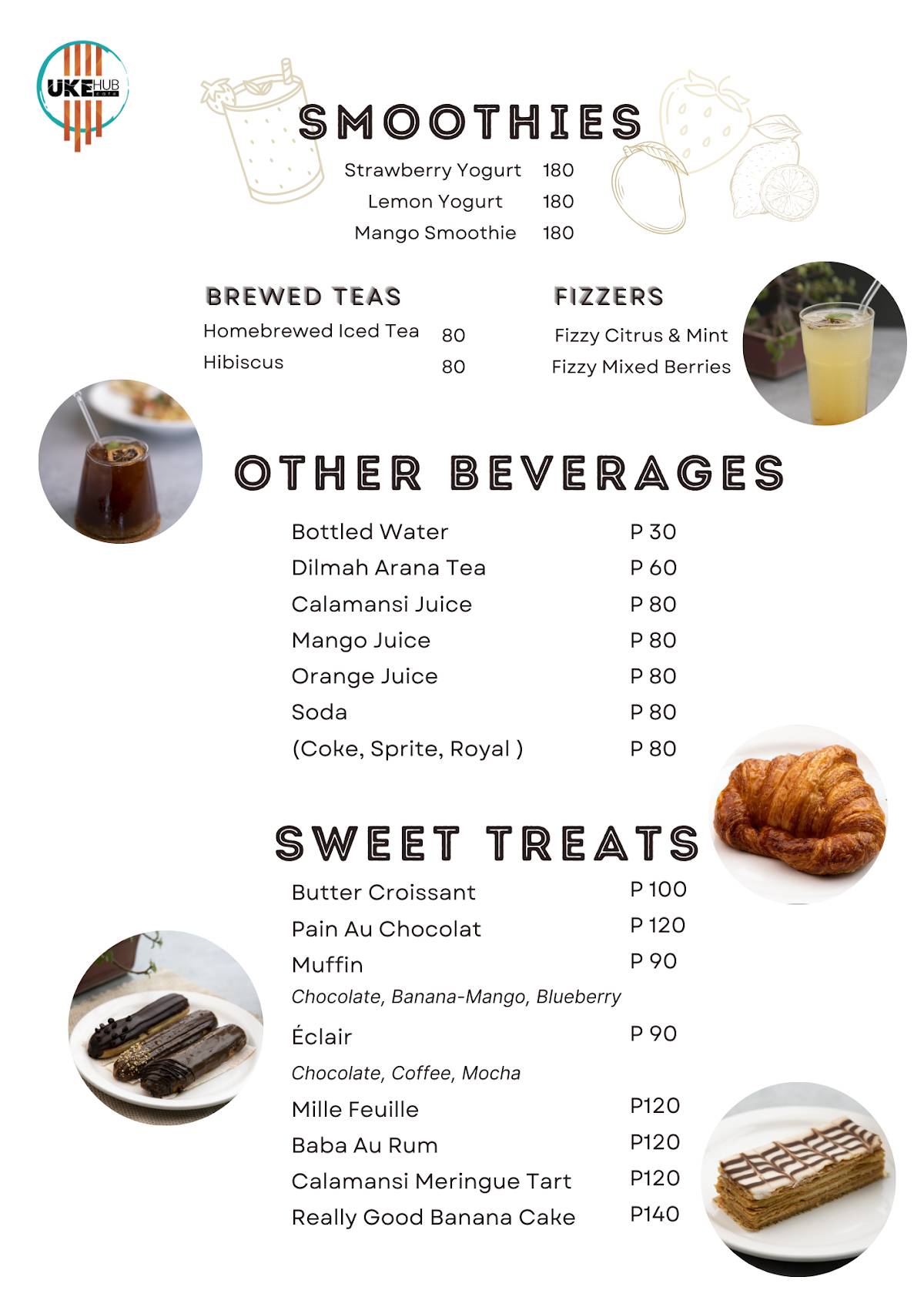 Menu at UkeHub Cafe, Lapu-Lapu City