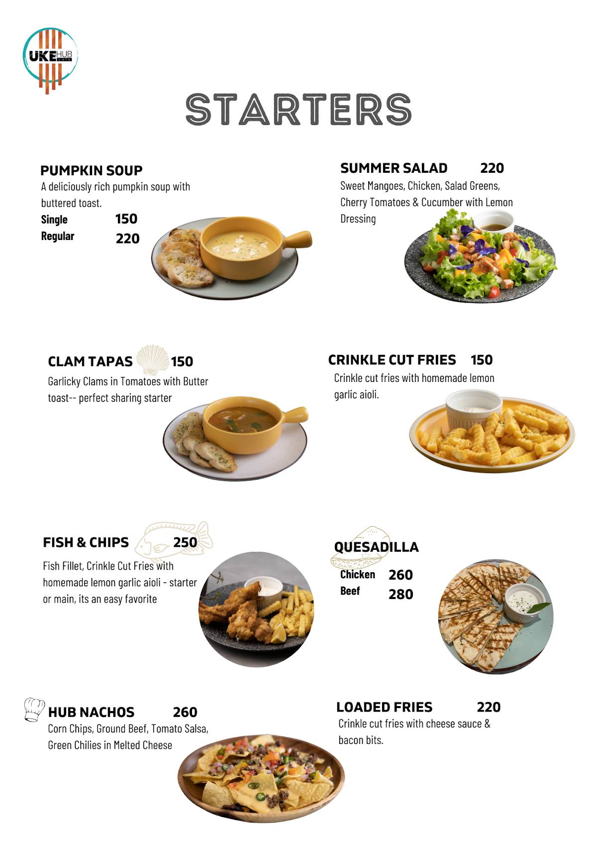 Menu at UkeHub Cafe, Lapu-Lapu City