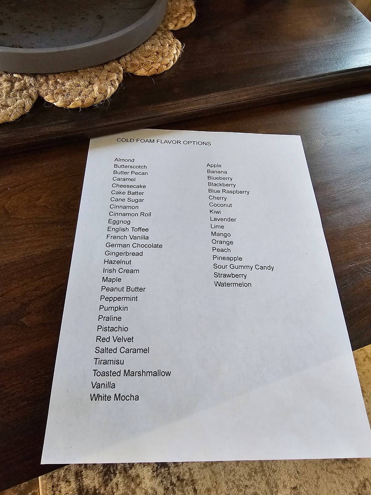 Menu at Unwind Café and Market restaurant, Tunkhannock