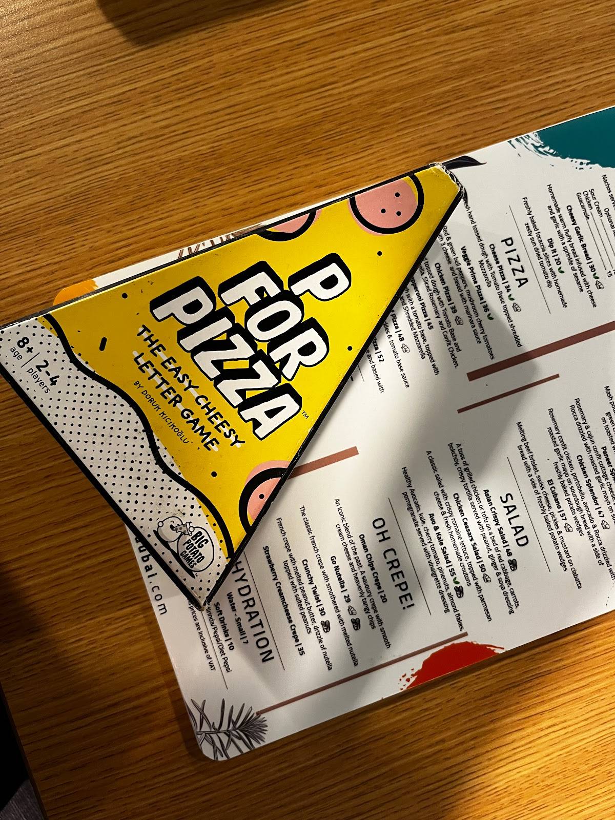 Menu at Unwind Speciality Boardgame Cafe - Hessa, Dubai