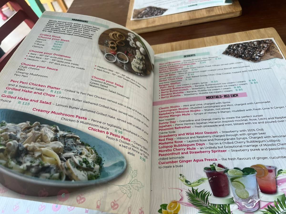 Menu at UpCycled Cafe, Boksburg, Atlas Junction A0