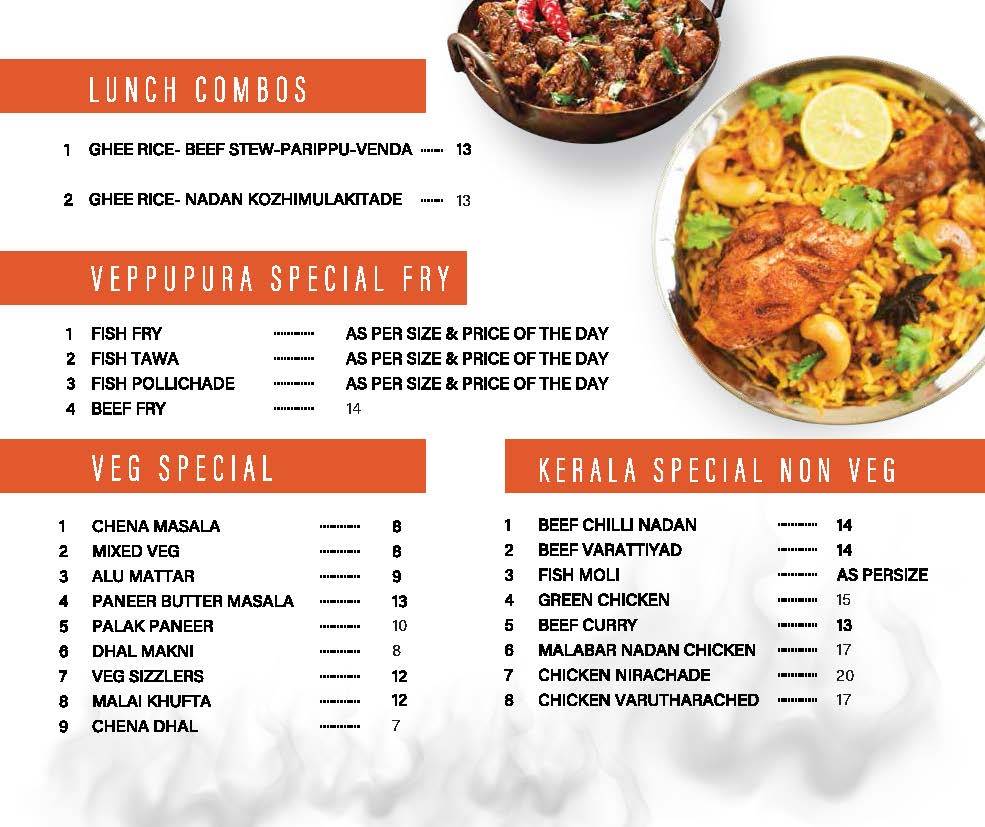 Menu at VEPPUPURA RESTAURANT LLC, Dubai