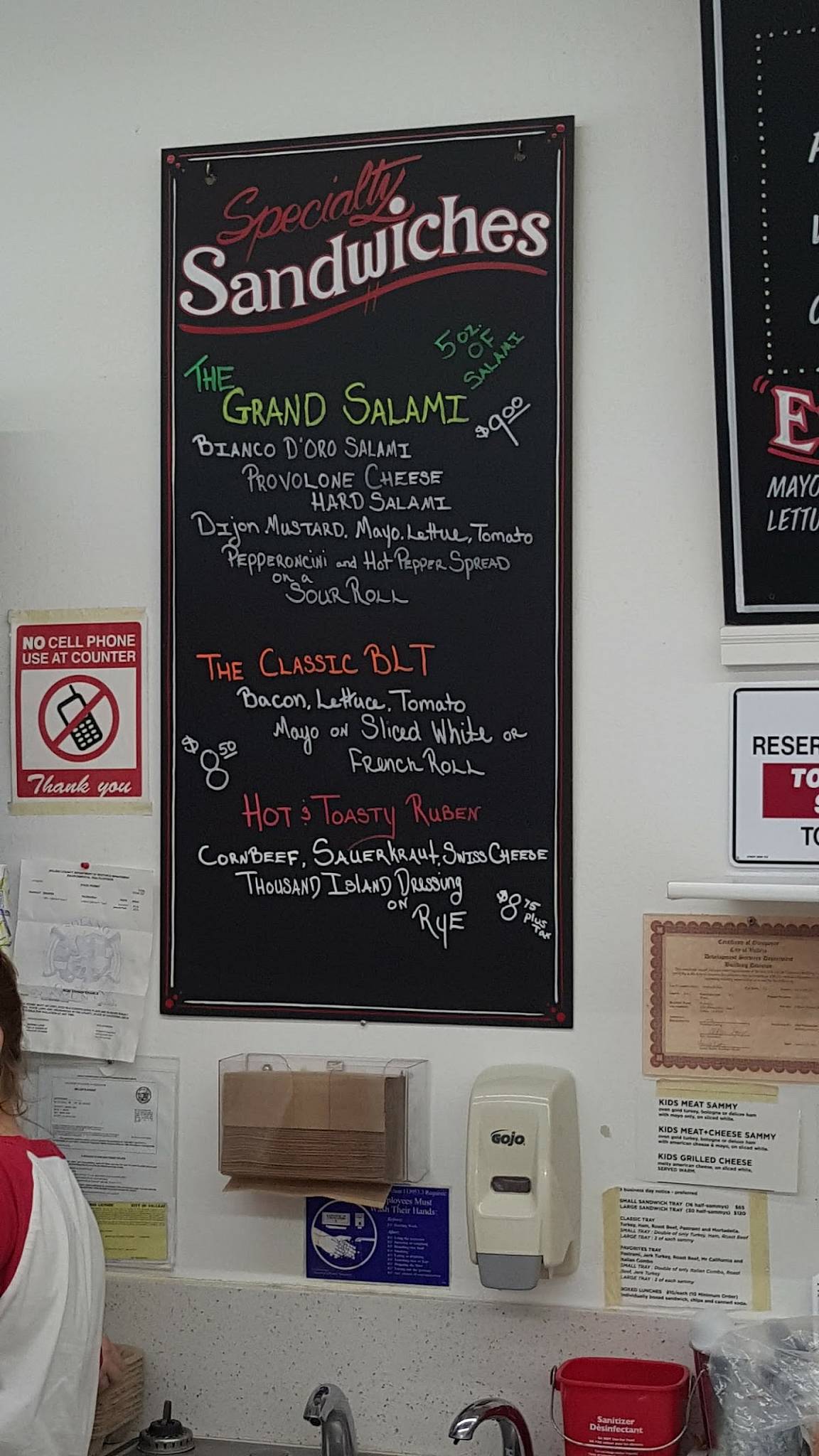 Menu at Picnicky's Sandwich Shop restaurant, Vallejo