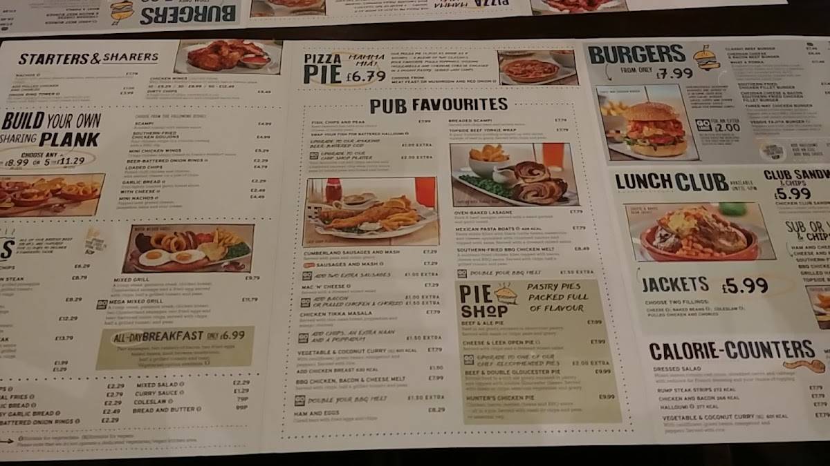 Menu at Varsity pub & bar, Coventry, Gibbet Hill Rd