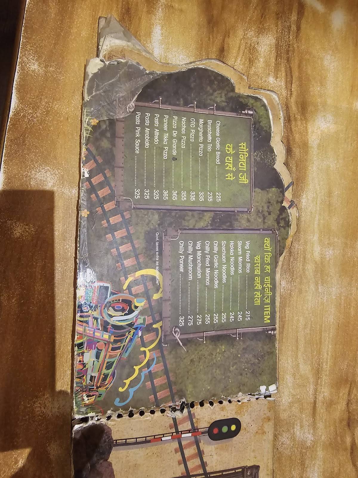 Menu at Vegetrainian - The Train Restaurant, Jodhpur