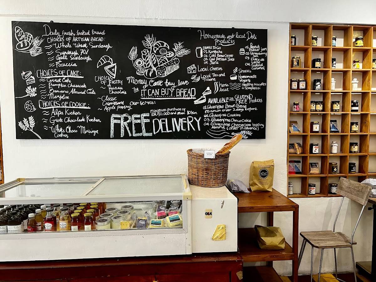 Menu at ViaVia Artisan Bakery, Yogyakarta, Jl. Prawirotaman No.32