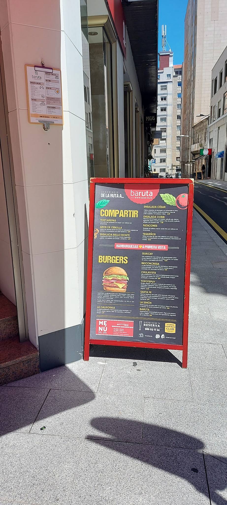 Carta de Baruta Burger & Kitchen, Vigo