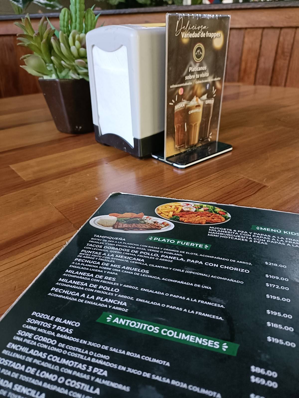 Menu at Restaurante Colima La Casa de mis Abuelos en Sendera, Villa de ...