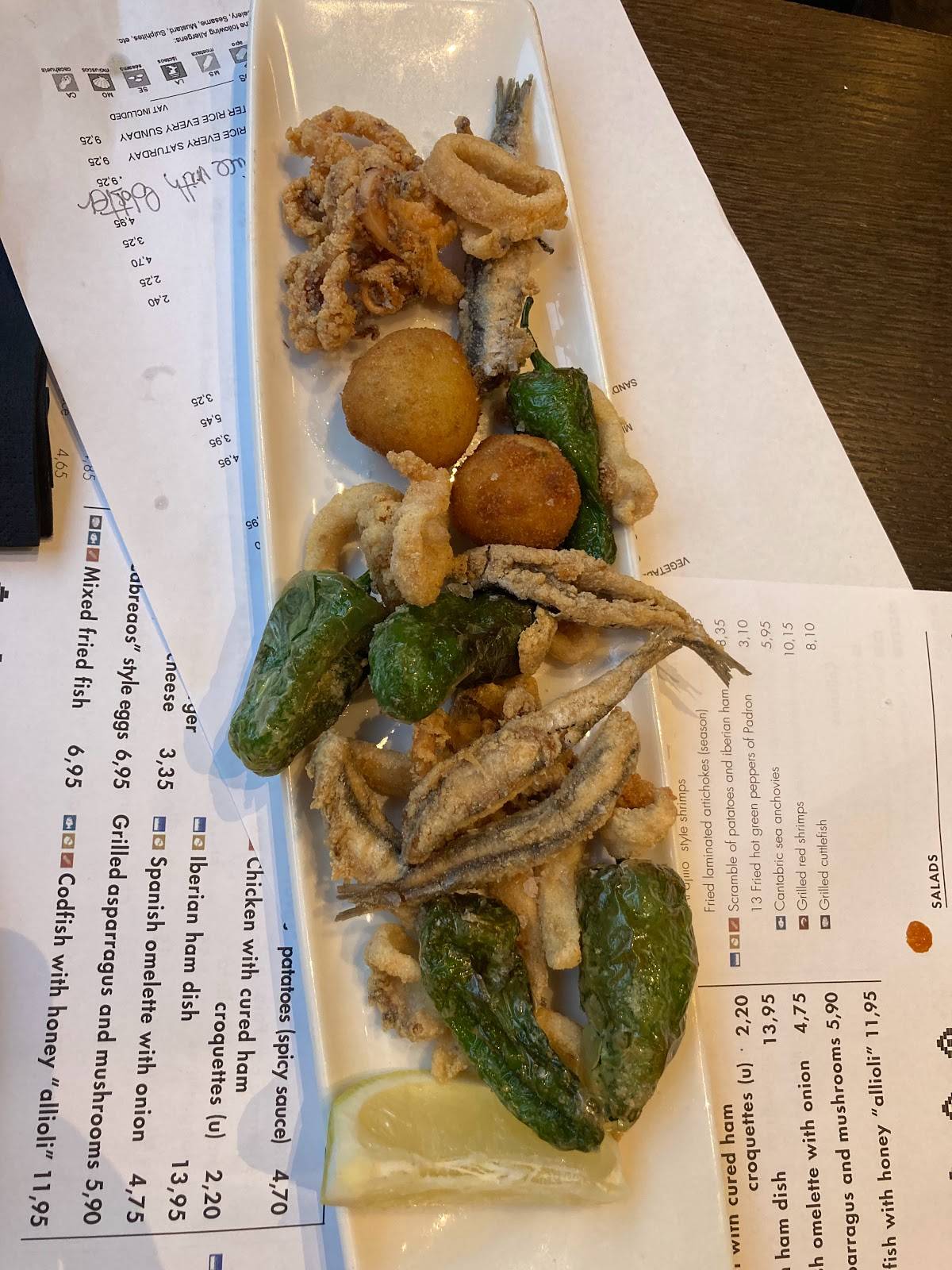 Carta del restaurante Vinitus, Madrid
