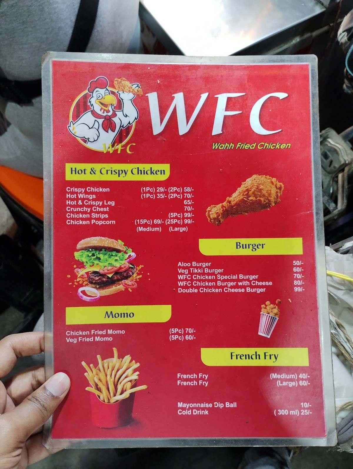 Menu at WFC (Wahh Fried Chicken), Kolkata