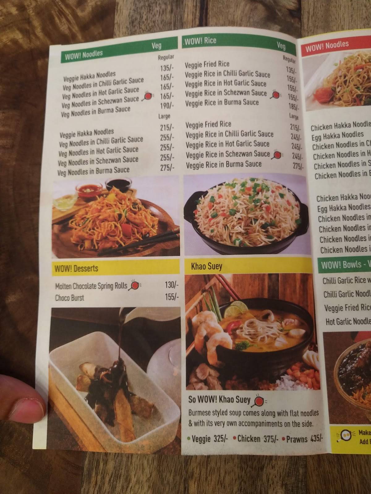 Menu at WOW China, Kolkata, 149