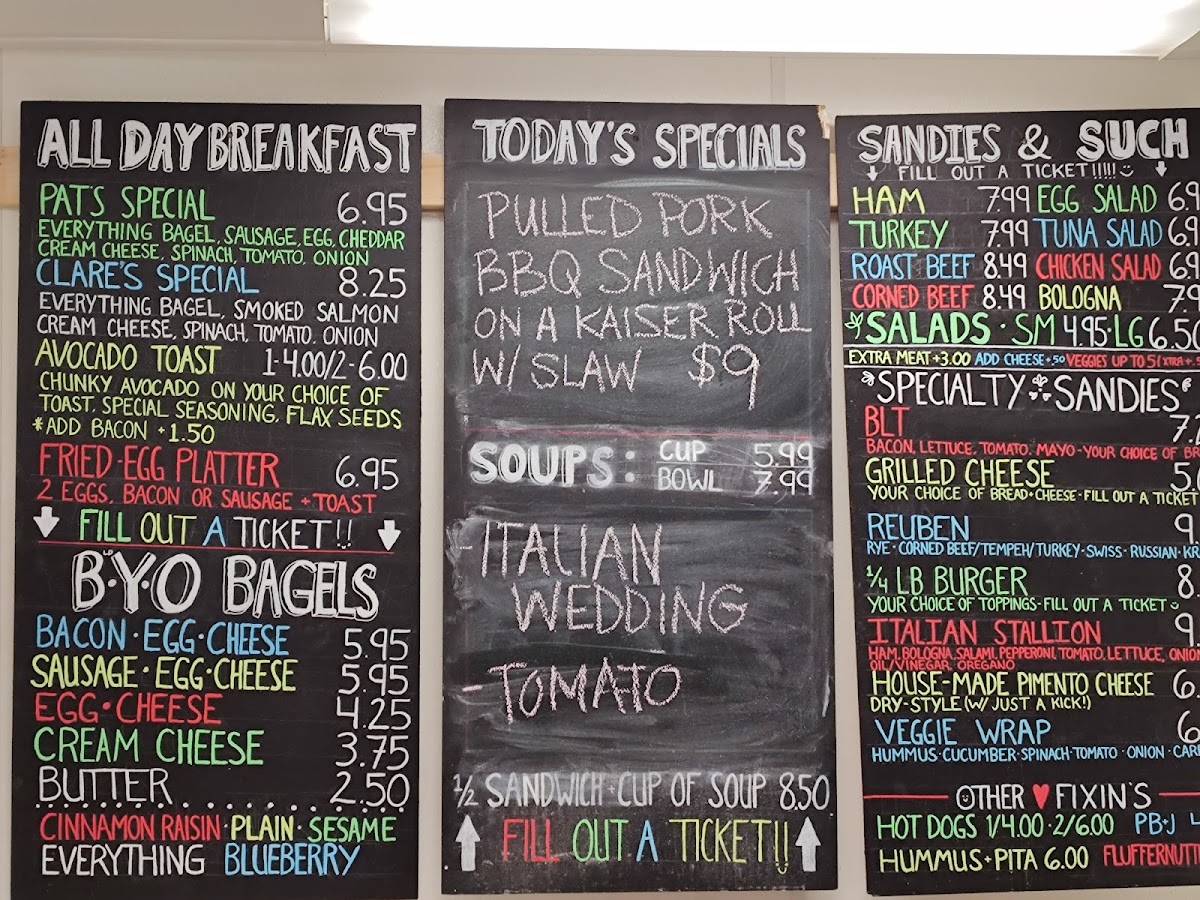 Menu at Washington Perk & Provisions cafe, Winston-Salem