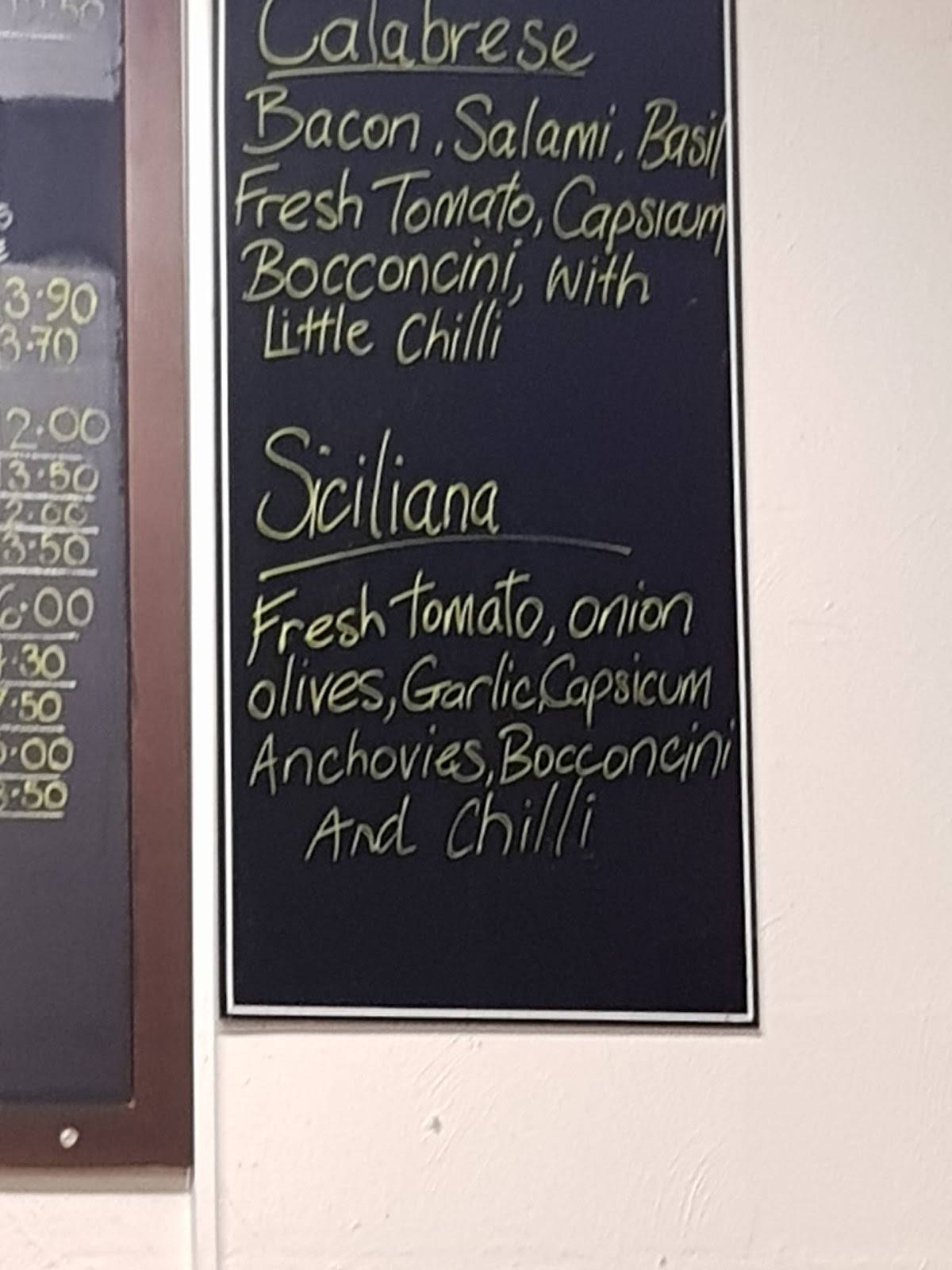 Menu at West Beach Pizza Bar, West Beach