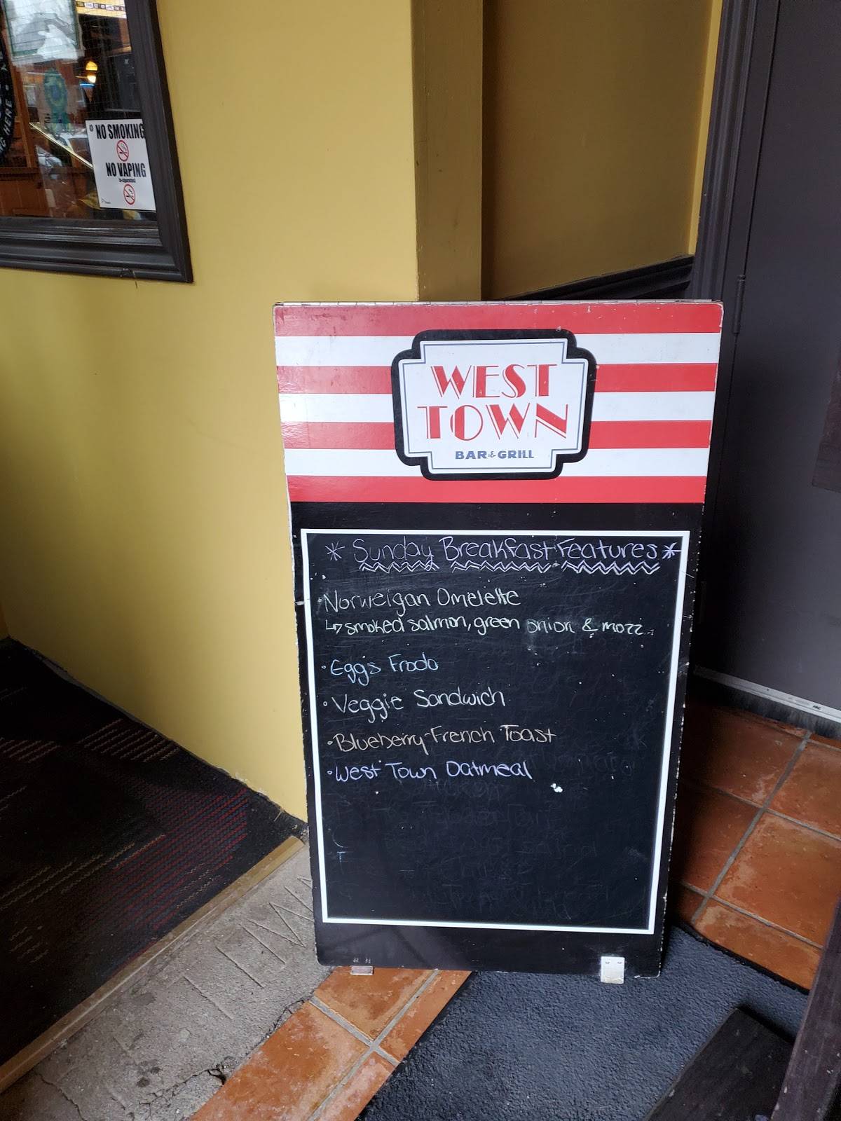 Menu at West Town Bar & Grill, Hamilton