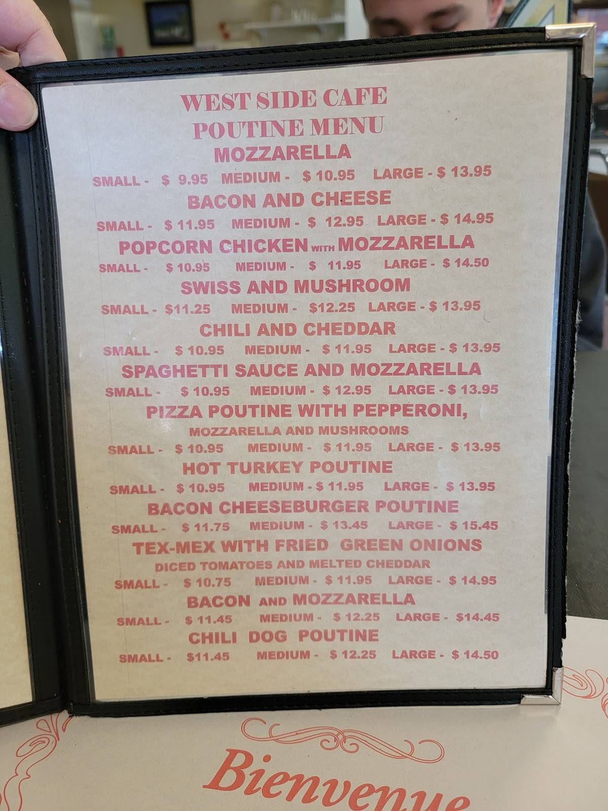 Menu at Westside Cafe, Sault Ste. Marie