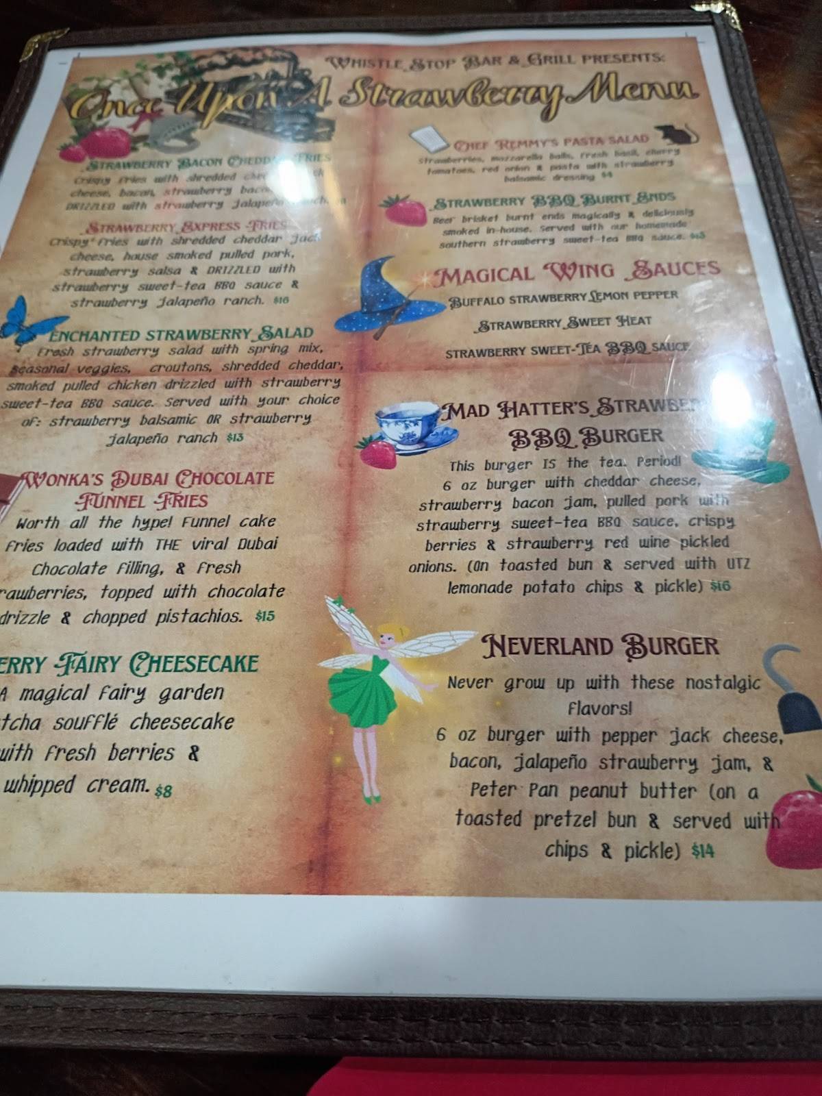 Menu at Whistle Stop Bar and Grill, Buckhannon