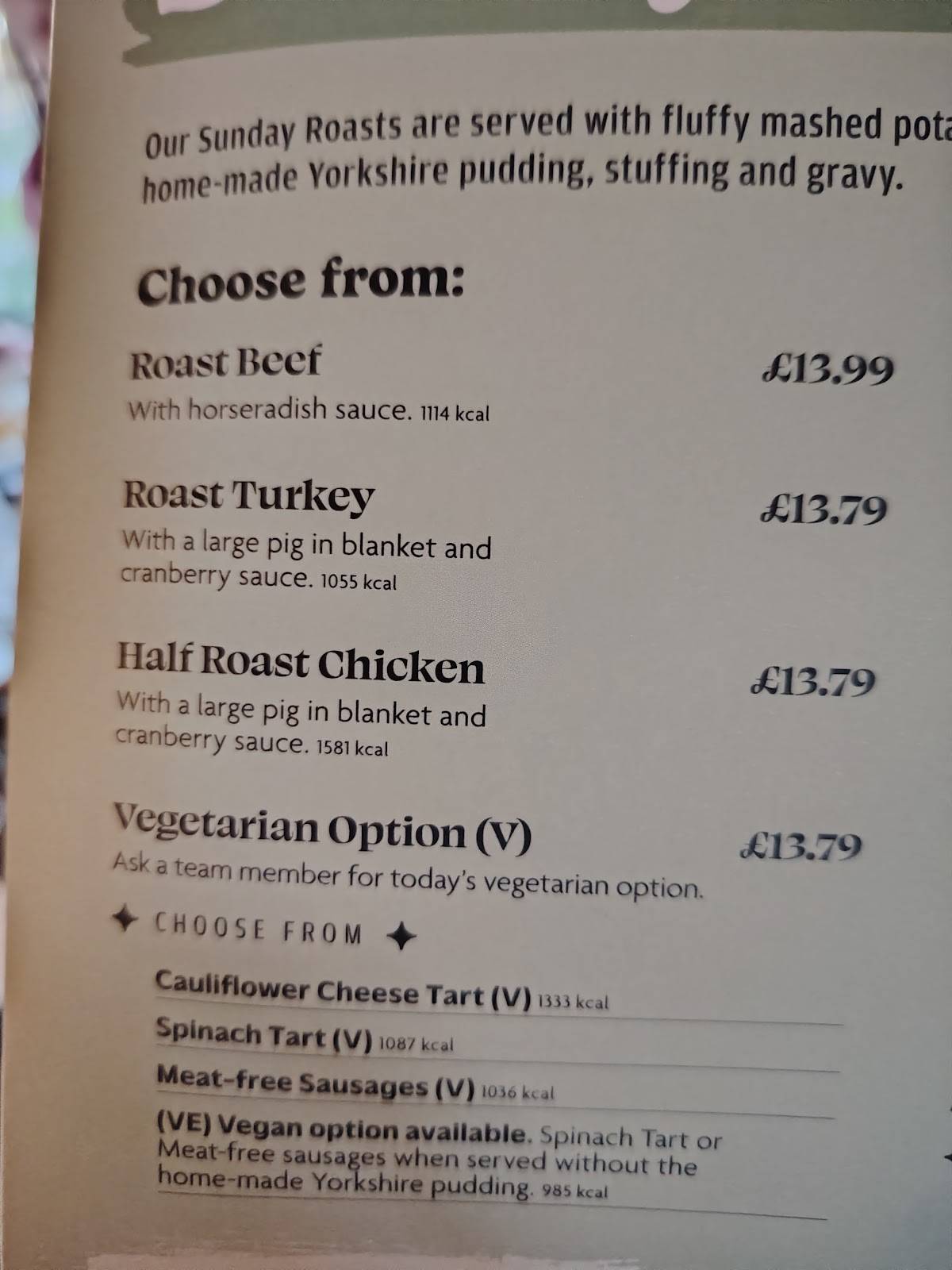 Menu at White Horse pub & bar, Skegness