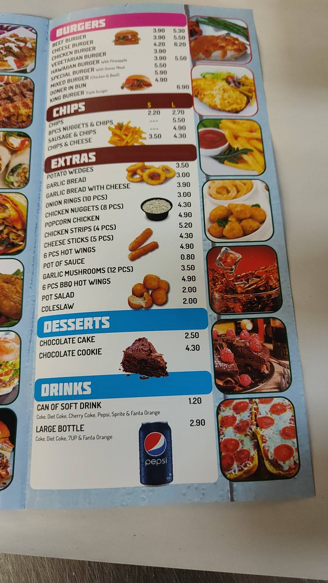 Menu at Whitland Cafe and Kebab House, Whitland