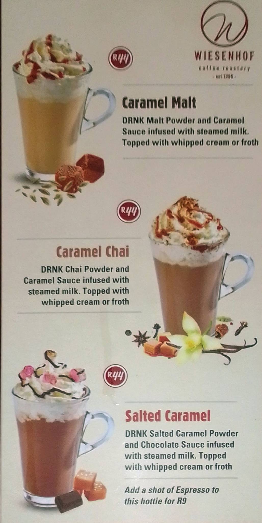Menu at Wiesenhof Cape Gate cafe, Cape Town, Makro Shopping Centre
