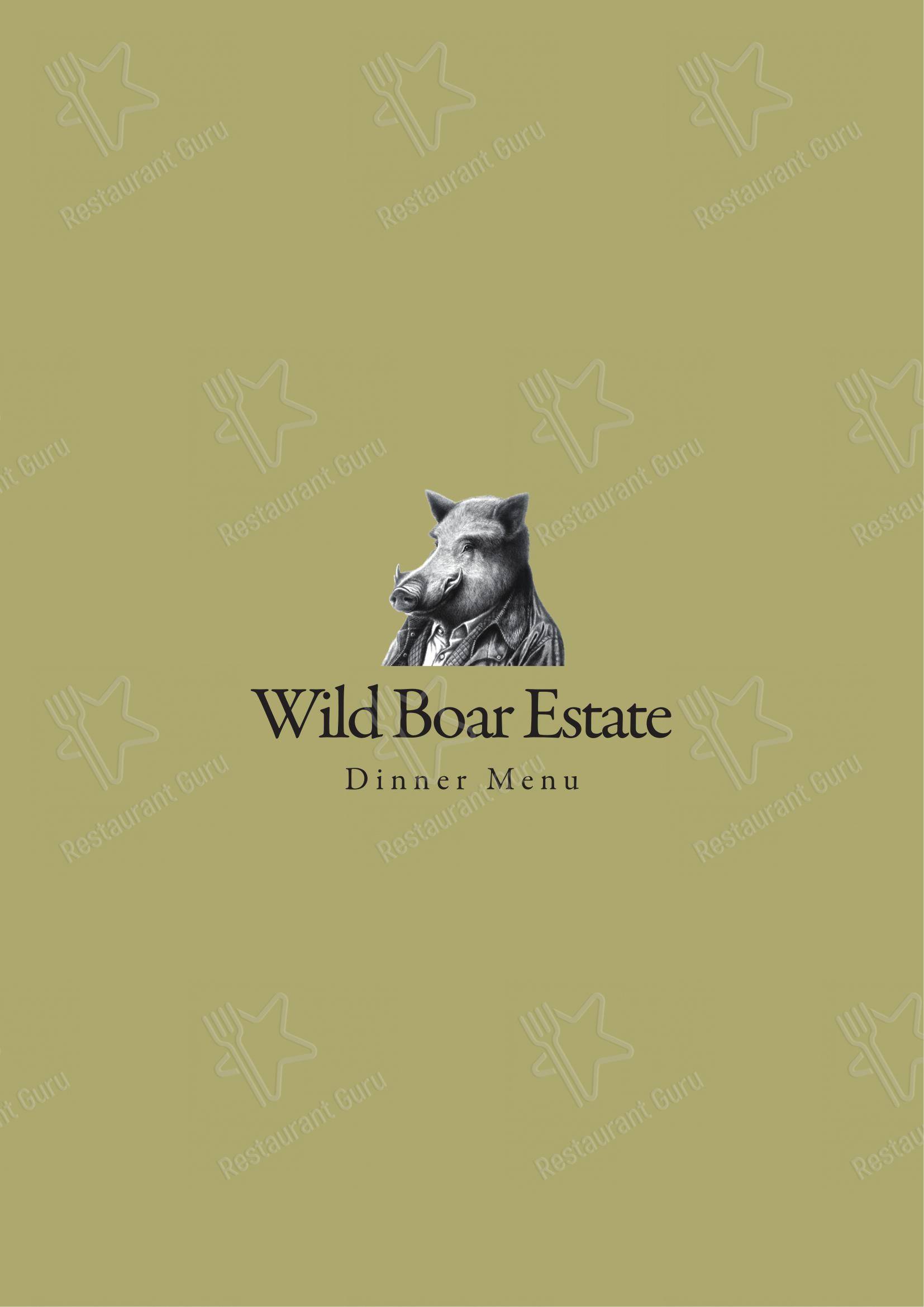 Menu at Wild Boar Estate Bar, Restaurant & Inn, Crook