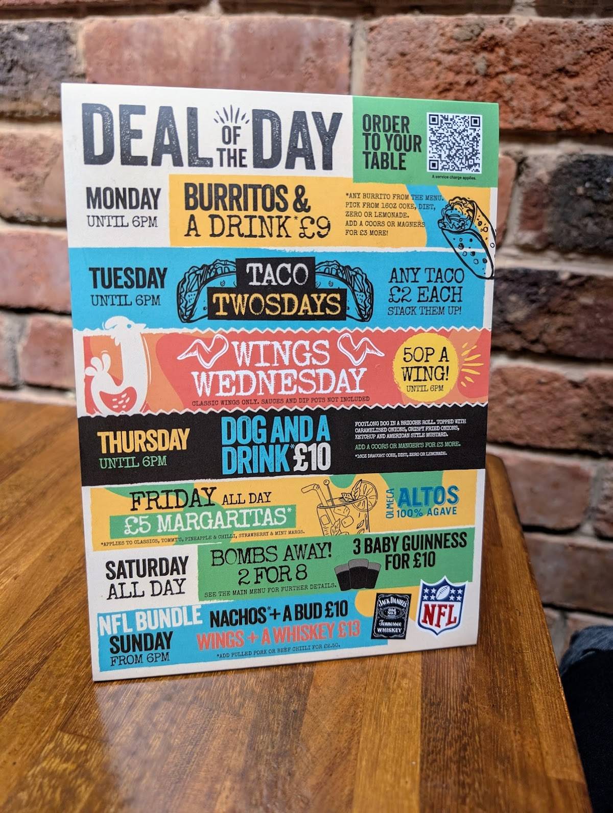 Menu at Wings & Beer Co. pub & bar, Preston