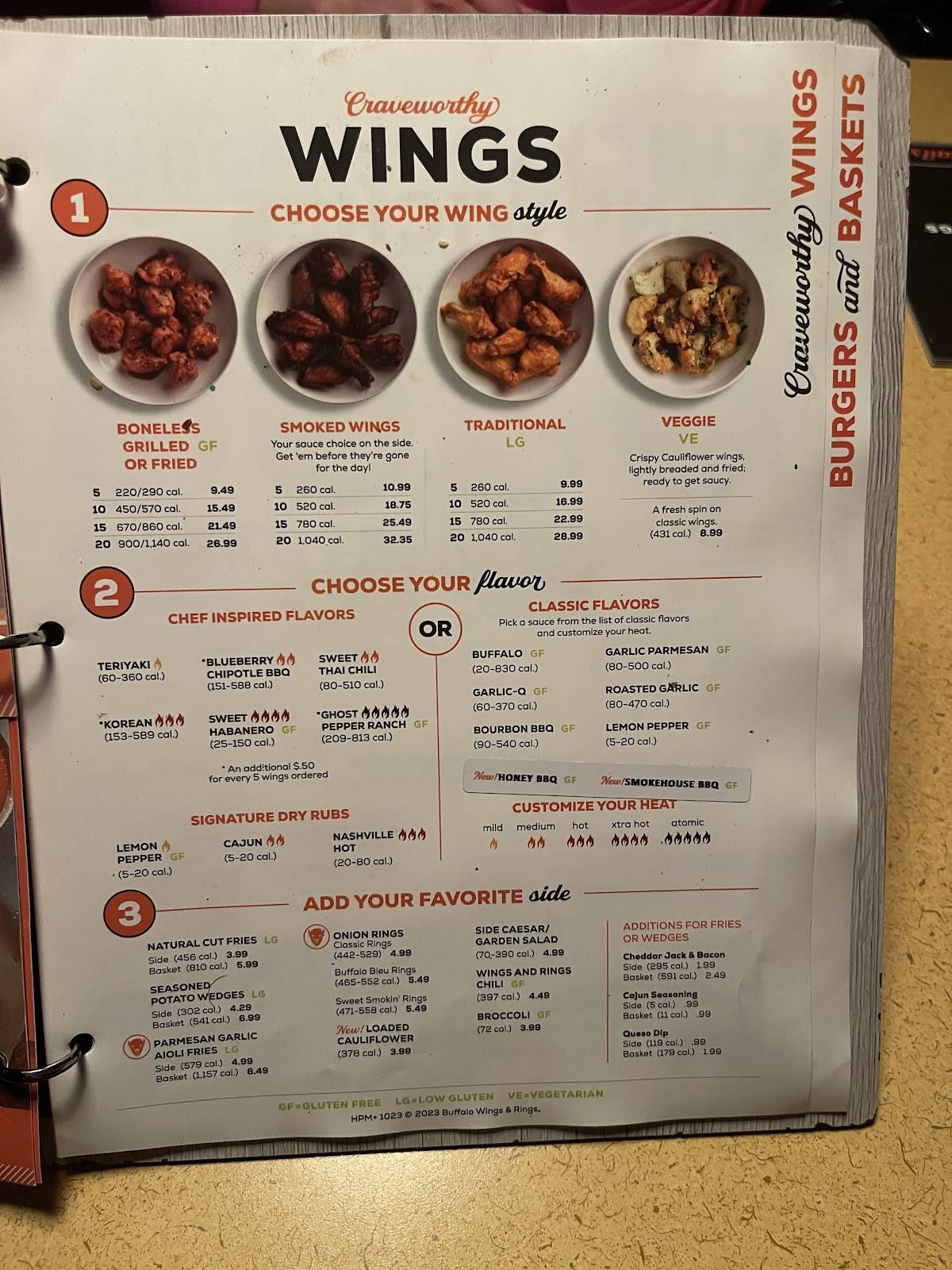 Menu at Wings and Rings restaurant, North Port, W Price Blvd