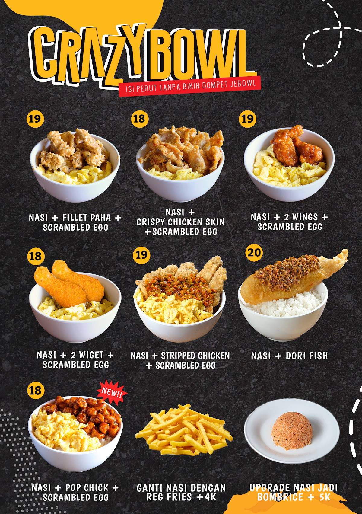 Menu at Wingz o Wingz Gegerkalong restaurant, Bandung