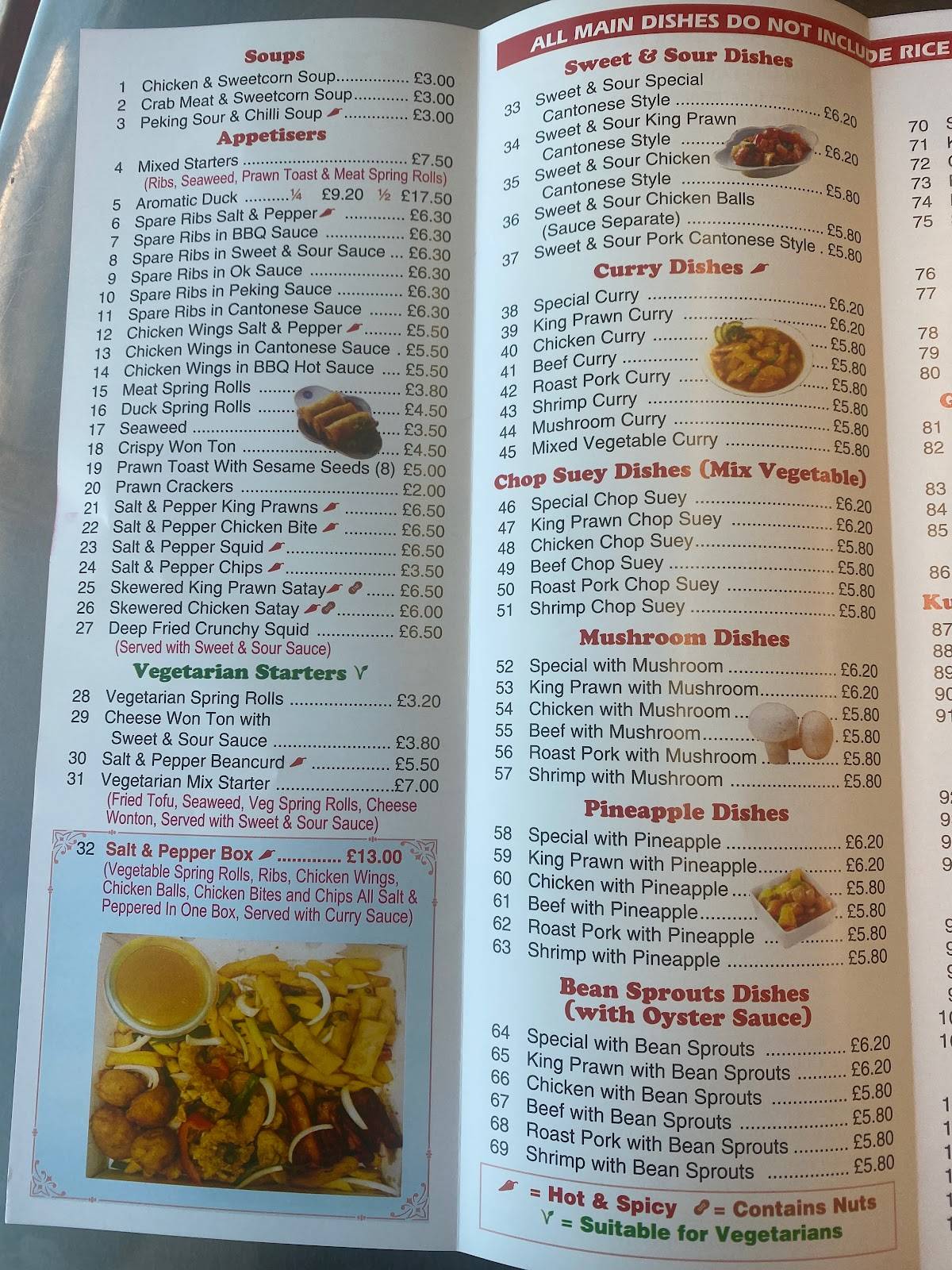 Menu at Wins Chinese & Cantonese Take Away restaurant, Chesterfield