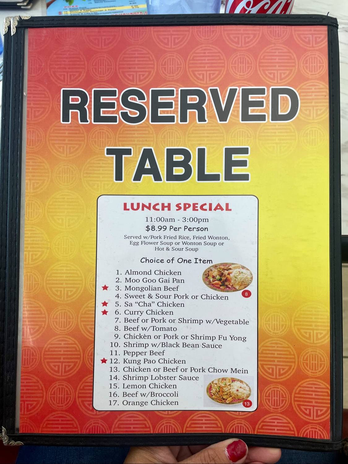 Menu at Wo Fat Chinese Restaurant, Las Vegas