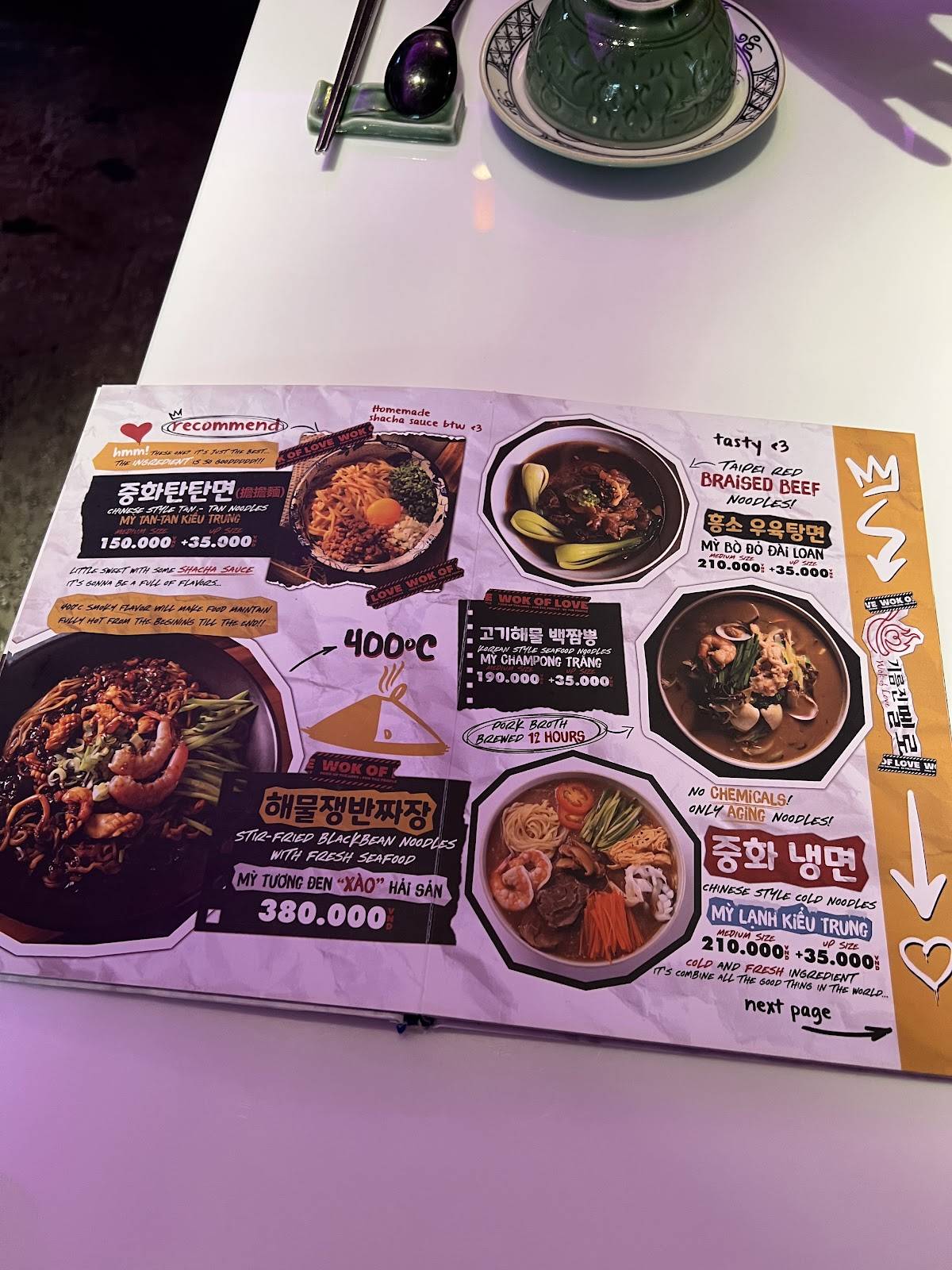 Menu at Wok Of Love Quận 2 (Dine-in) restaurant, Ho Chi Minh City