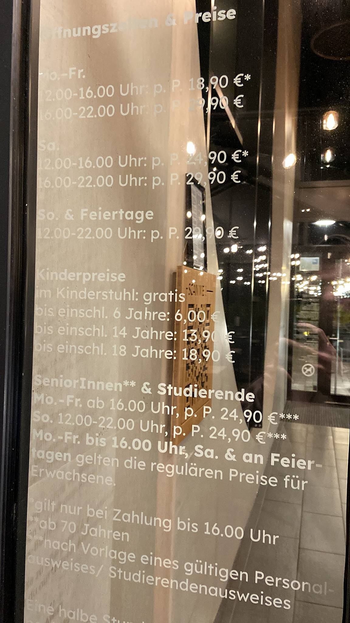 Speisekarte von XIAO Bornheim restaurant, Bornheim