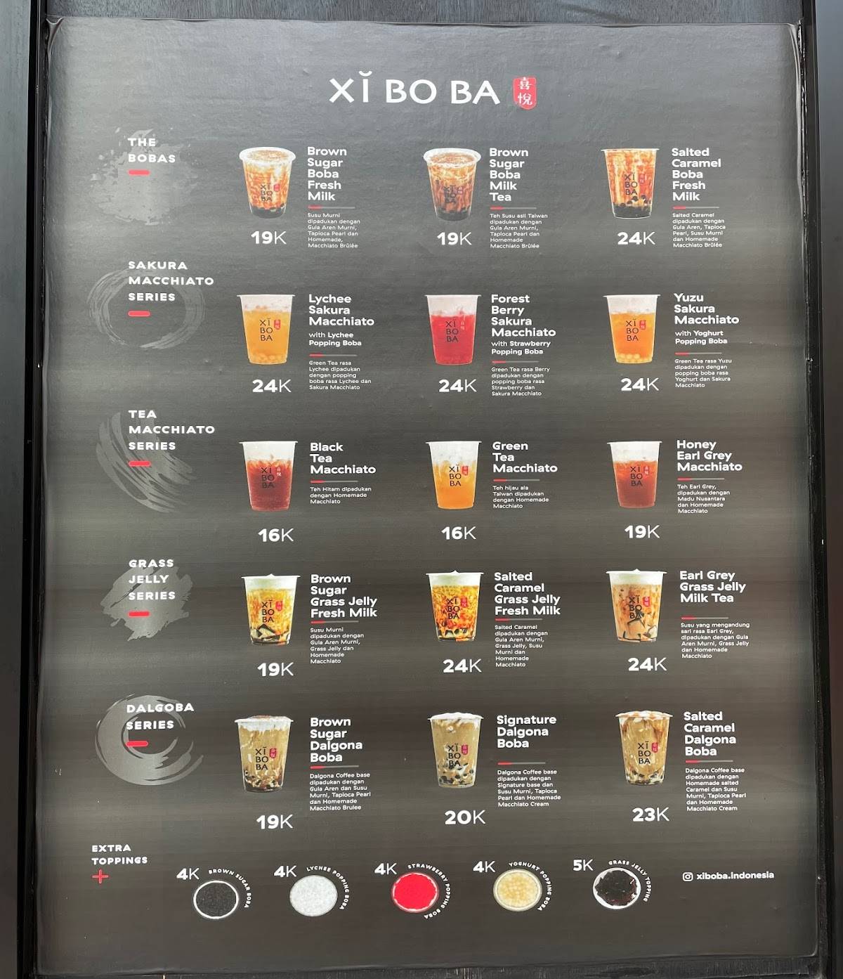 Menu at Xi Bo Ba Benton Karawaci cafe, Bencongan