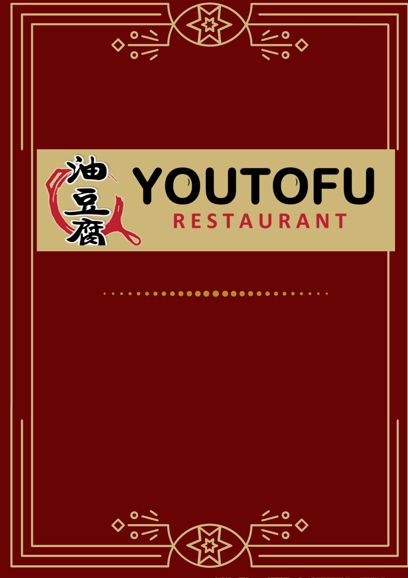 Menu at YOUTOFU Restaurant, San Pablo City, Cosico Ave