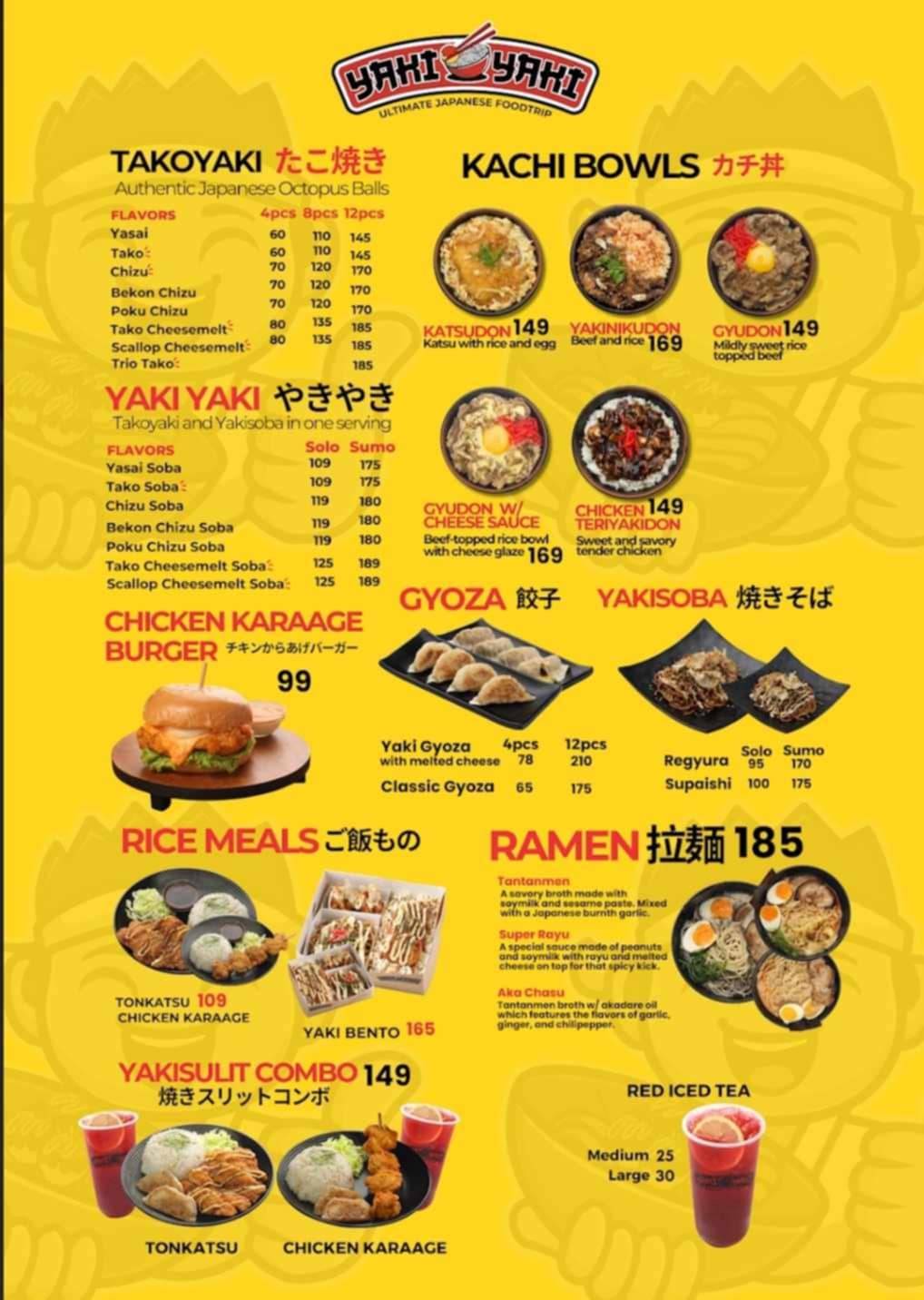 Menu at Yaki Yaki Sumo - Tarlac City restaurant, Tarlac City