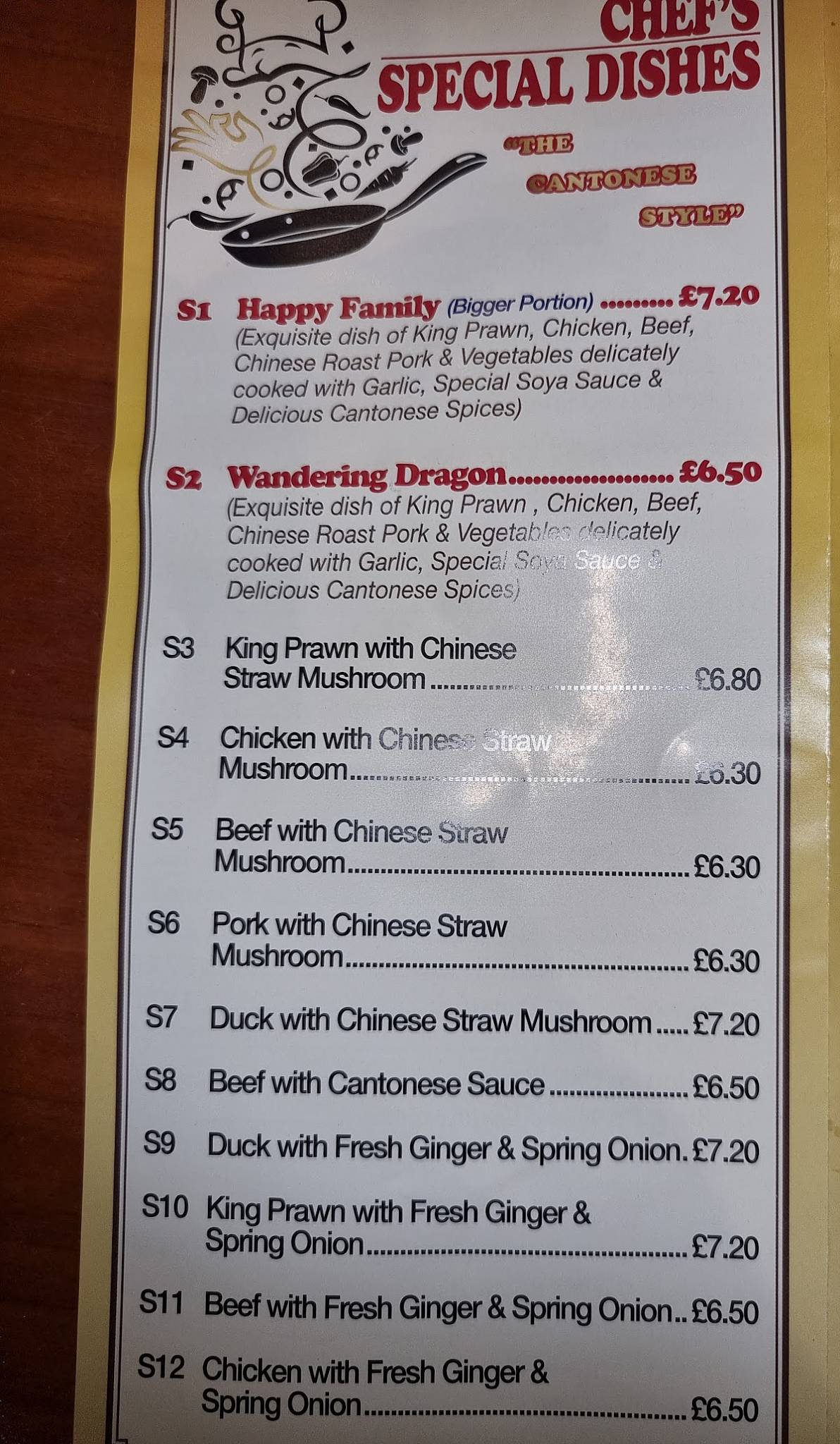 Menu at Yangtze River Chinese Take Away fast food, Peterborough, 84 West St