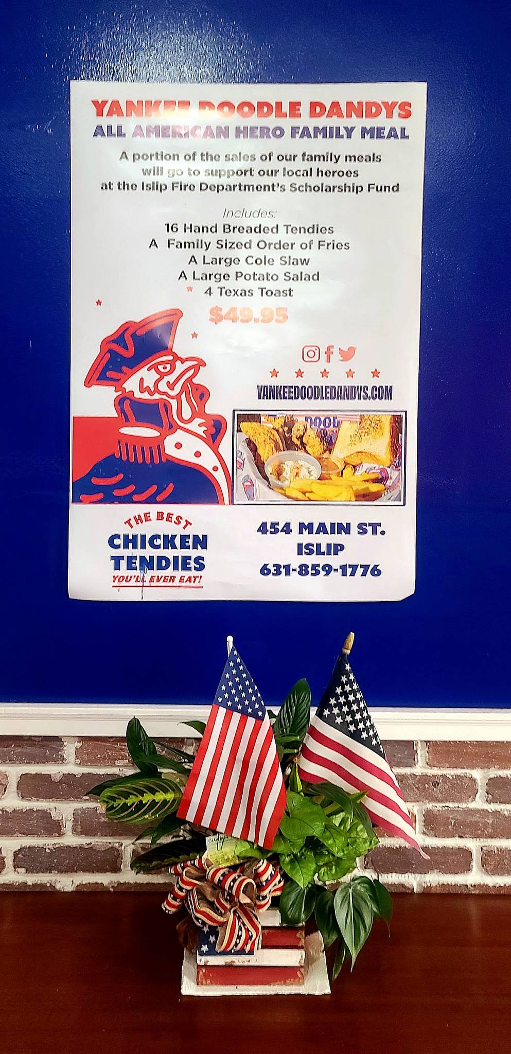 Menu at Yankee Doodle Dandy’s restaurant, Islip