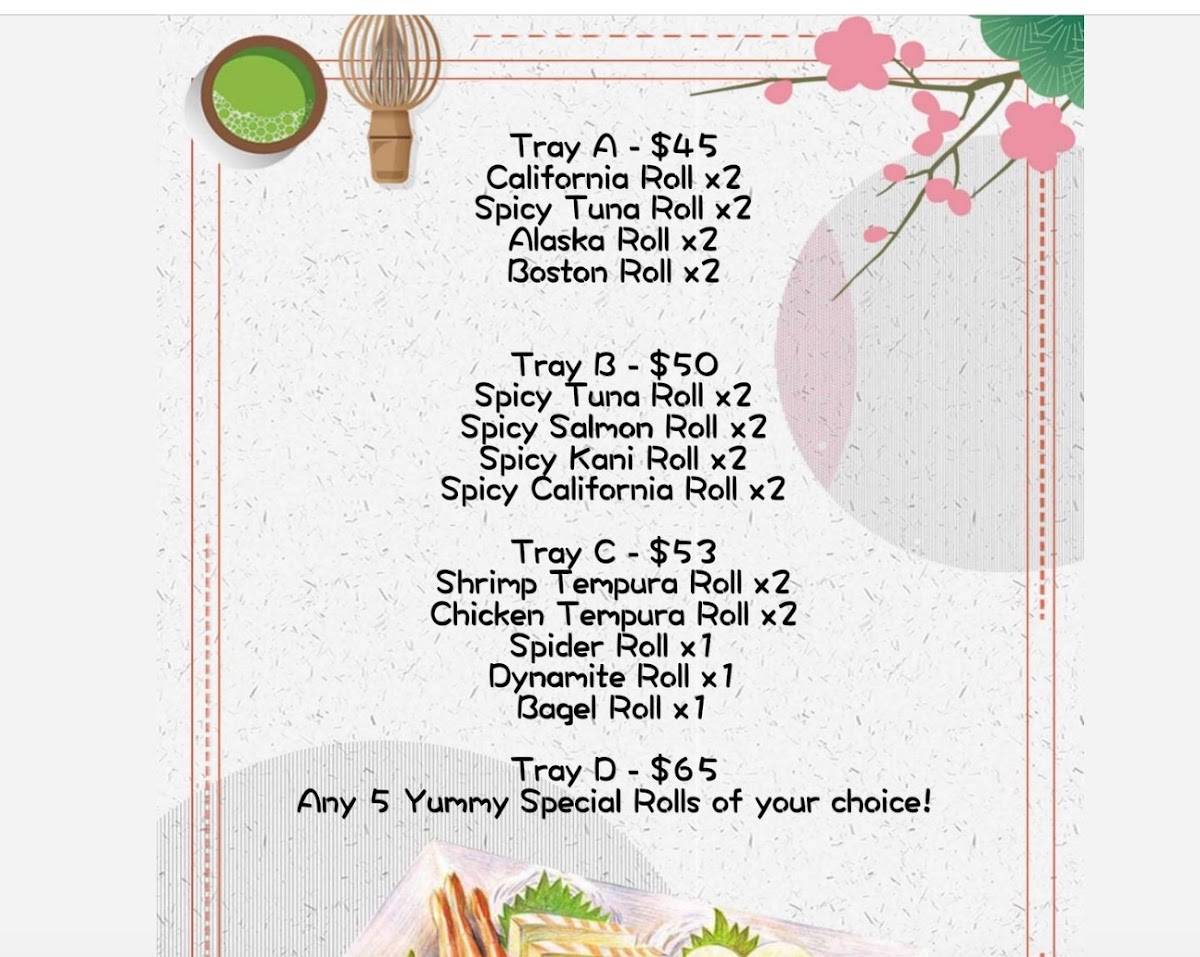 Menu at Yummy Hibachi and Sushi restaurant, Port Royal