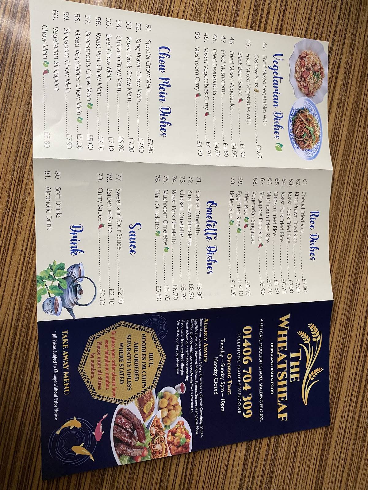 Menu at Yu's kitchen Chinese, fish and chips takeaway restaurant, Wisbech