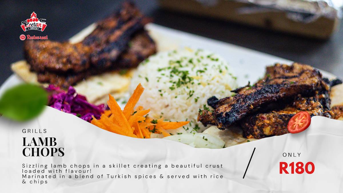 Menu at ZEETAN TURKISH RESTAURANT, Cape Town