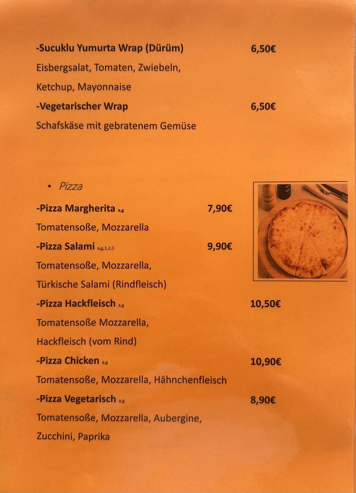 Speisekarte von Zarka Cafe, Bamberg