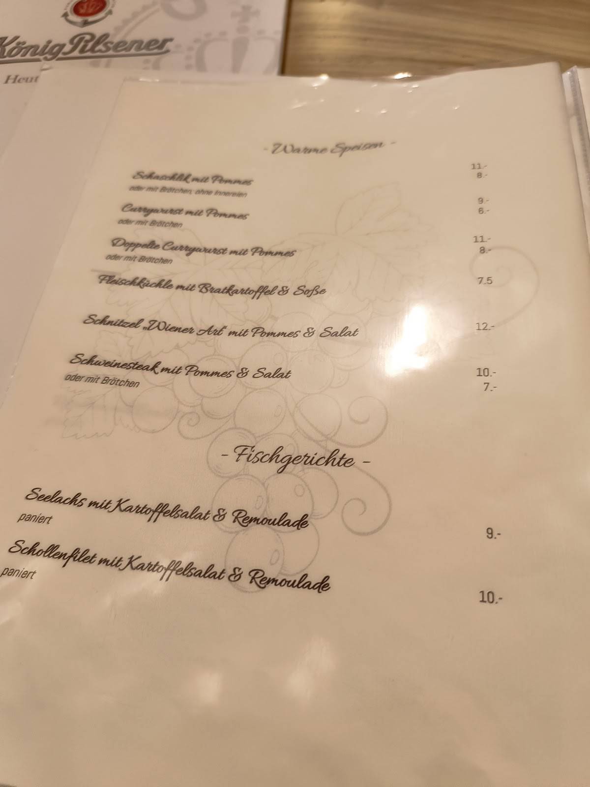 Speisekarte von Zur Hecke restaurant, Karlstadt