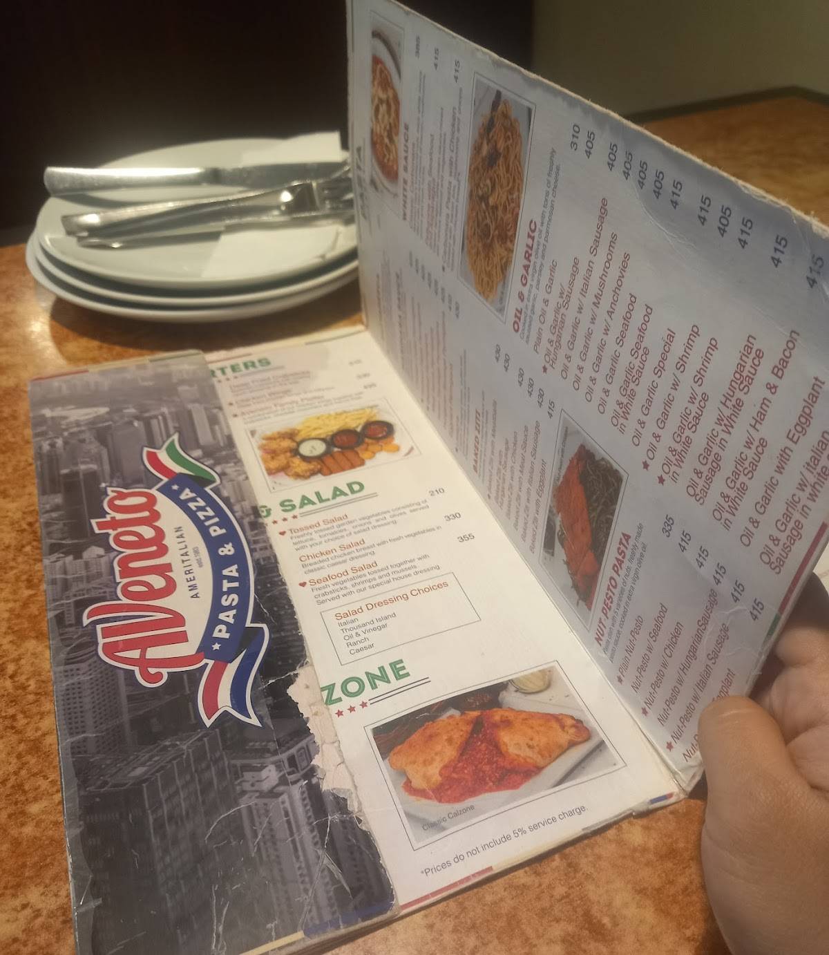 Menu at ä Veneto Pizzeria Ristorante, Quezon City, 25 Visayas Ave