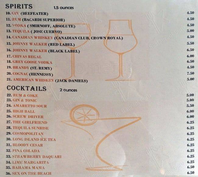Menu at Hakka No. 1 Cuisine restaurant, Toronto, Keele St