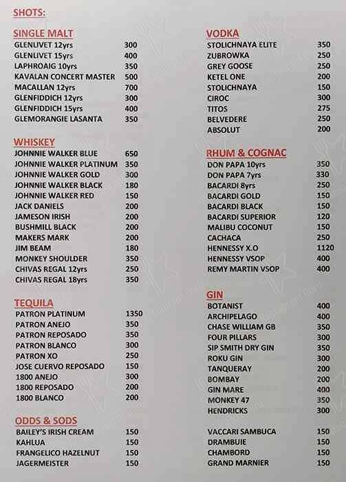 Menu at Common Table restaurant, Makati