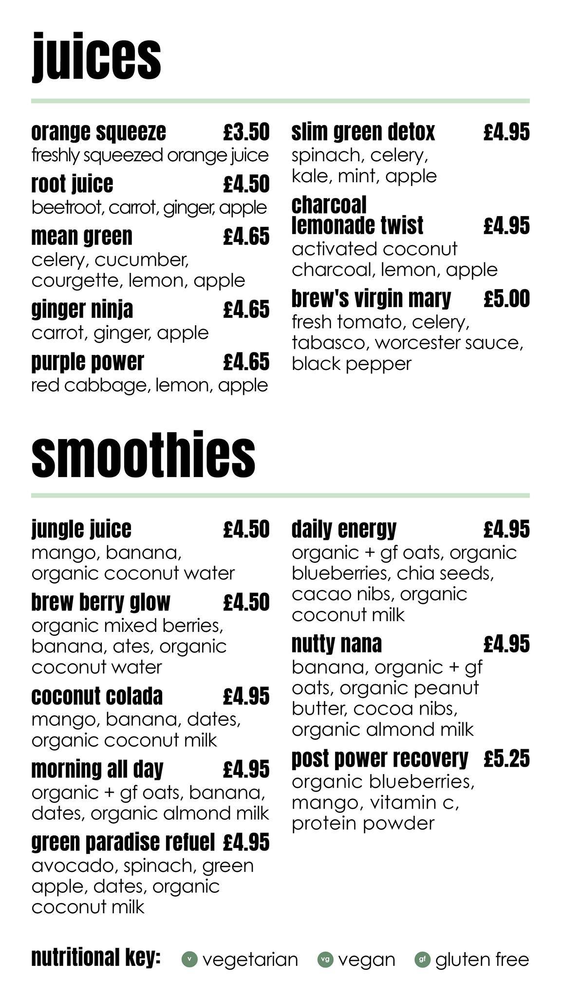 Menu at brew twenty three, Cranmore cafe, Solihull