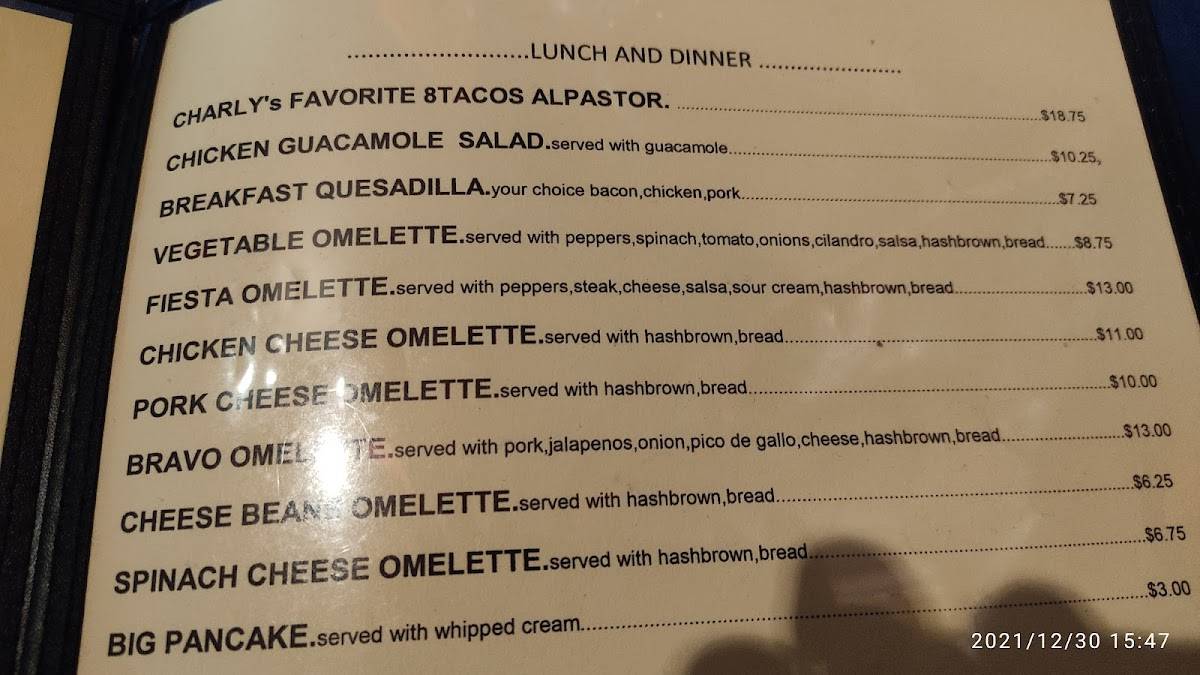 Menu at don asado mexican cuisine restaurant, Aloha